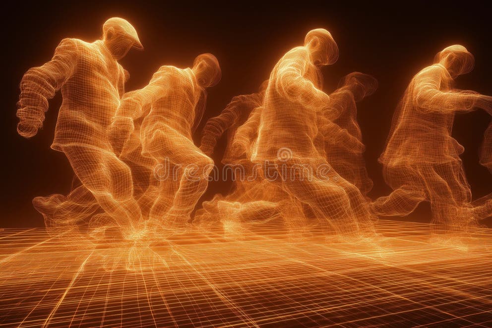 Quantum Superposition Visualized As Multistate Human Floating Above ...