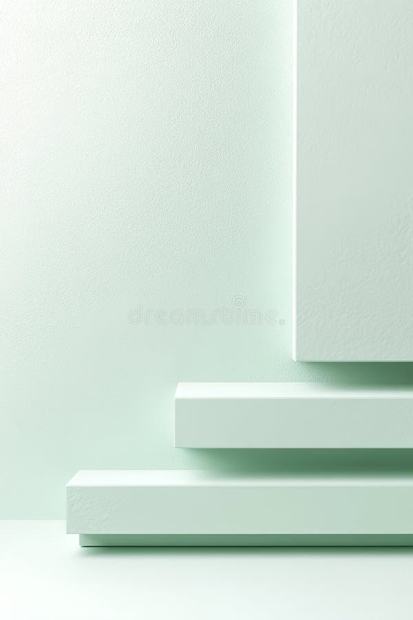 Overlapping Semi-transparent Geometric Shapes in Soft Green Rest Along ...