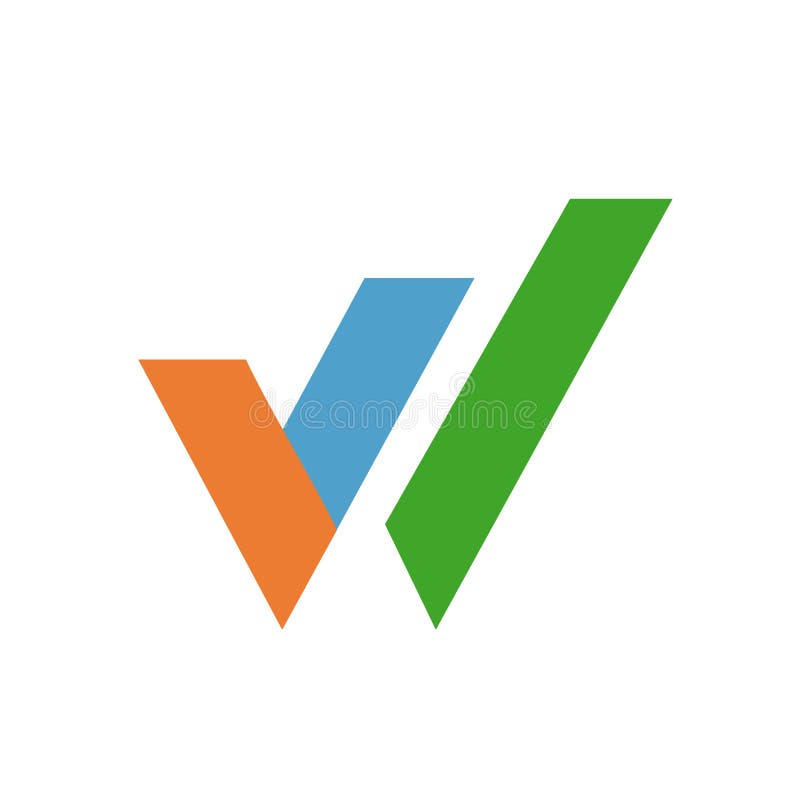 Overlapping Shape of Letter W Initial Logo Concept Element Icon ...