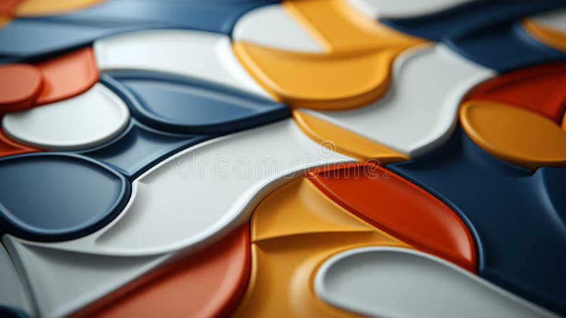 Overlapping Shapes for Visually Engaging Patterns Stock Illustration ...