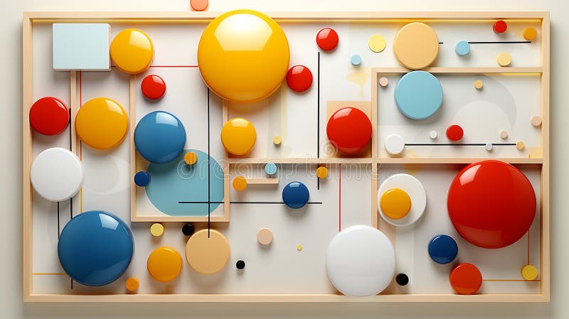 Overlapping Shapes for Visually Engaging Patterns Stock Illustration ...