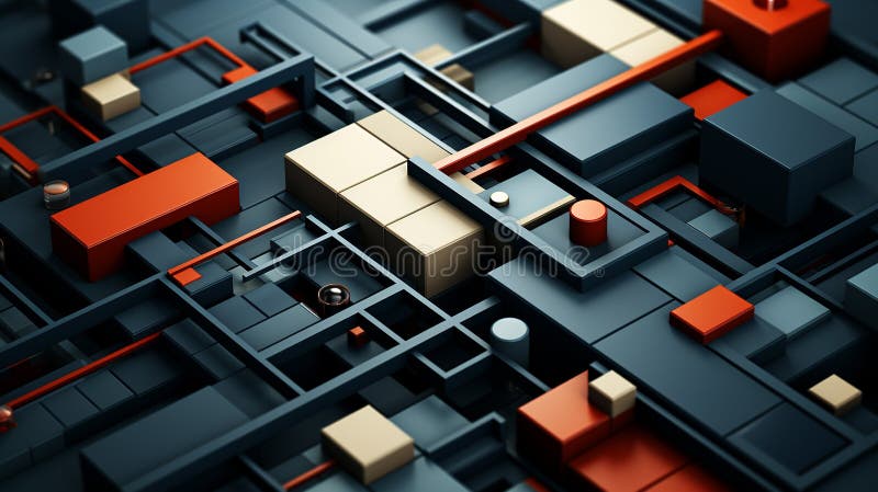 Overlapping Shapes for Visually Engaging Patterns Stock Illustration ...