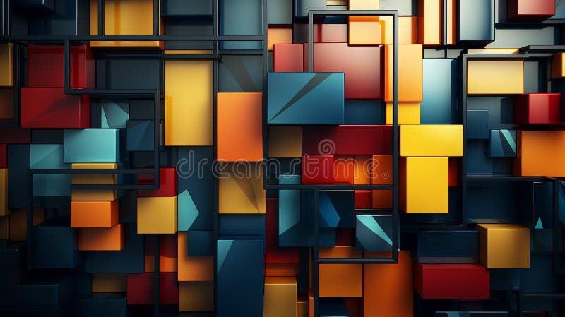 Overlapping Shapes for Visually Engaging Patterns Stock Illustration ...