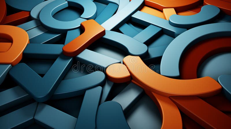 Overlapping Shapes for Visually Engaging Patterns Stock Illustration ...