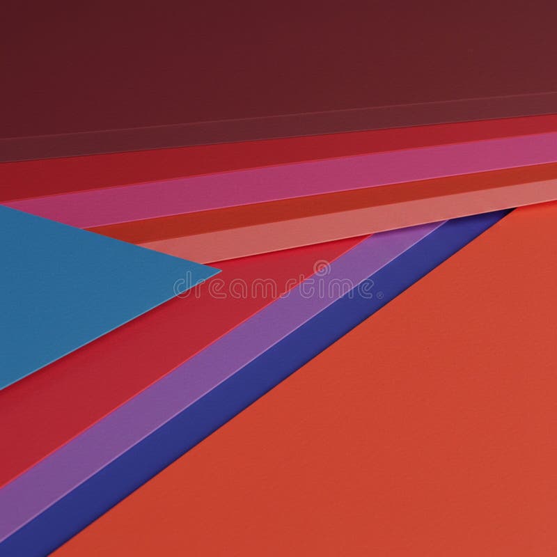Overlapping Sheets of Paper in an Array of Colors, Including Bright ...