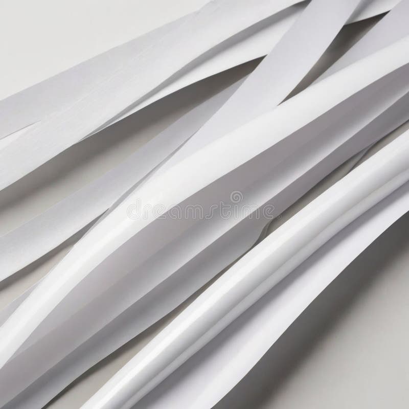 Overlapping Sheets of Smooth White Paper Stock Image - Image of ...