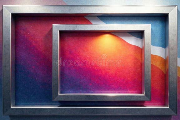 Overlapping Silver Rectangular Frames, Modern Design, Overlap, Edge ...