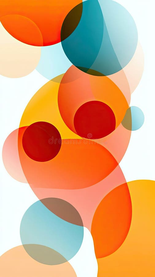 Overlapping Speech Bubbles in Vibrant Colors Create a Minimalist Visual ...