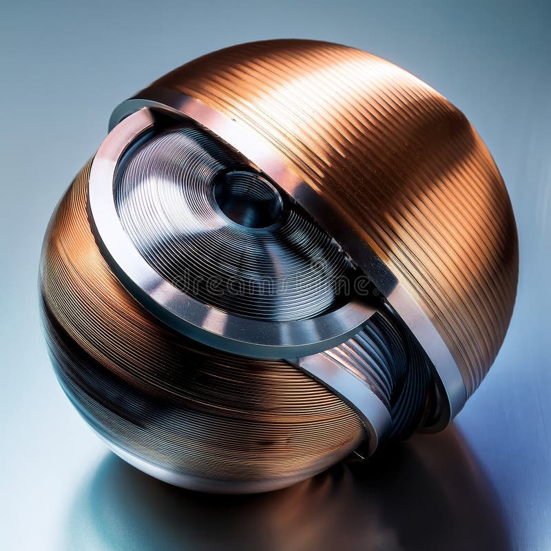 Overlapping Spheres and Cylinders with Metallic Reflections Stock ...