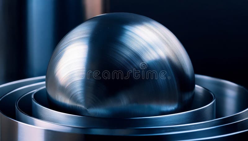 Overlapping Spheres and Cylinders with Metallic Reflections Stock ...