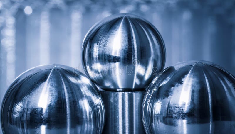 Overlapping Spheres and Cylinders with Metallic Reflections Stock ...