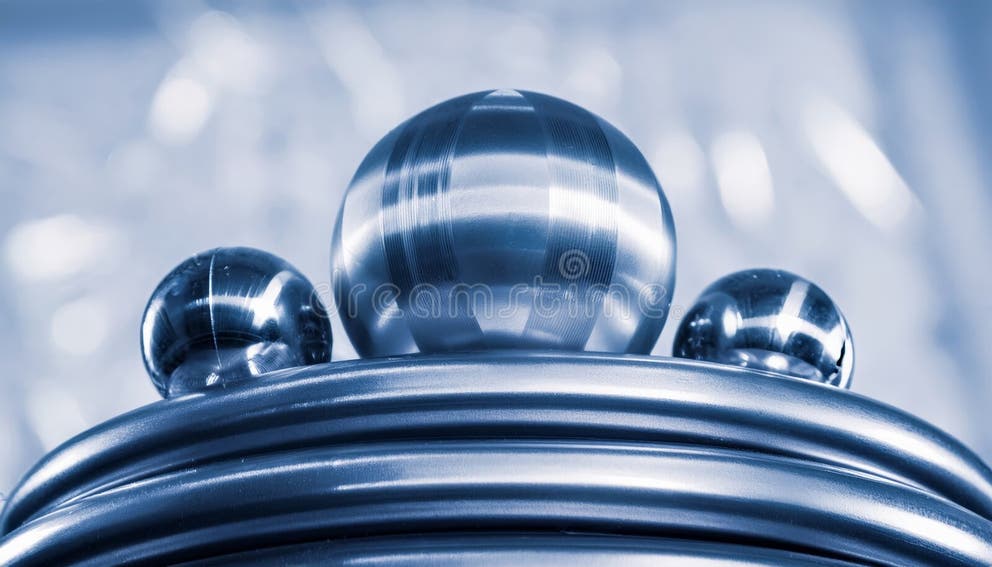 Overlapping Spheres and Cylinders with Metallic Reflections Stock ...