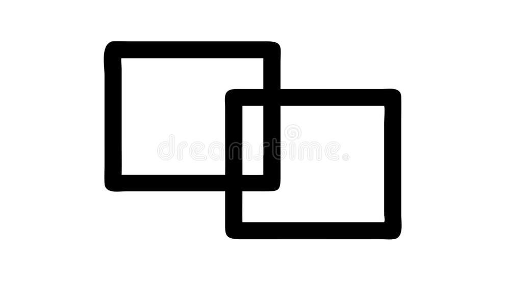 Overlapping Squares Layers Icon. Design Arrangement, Vector Design ...