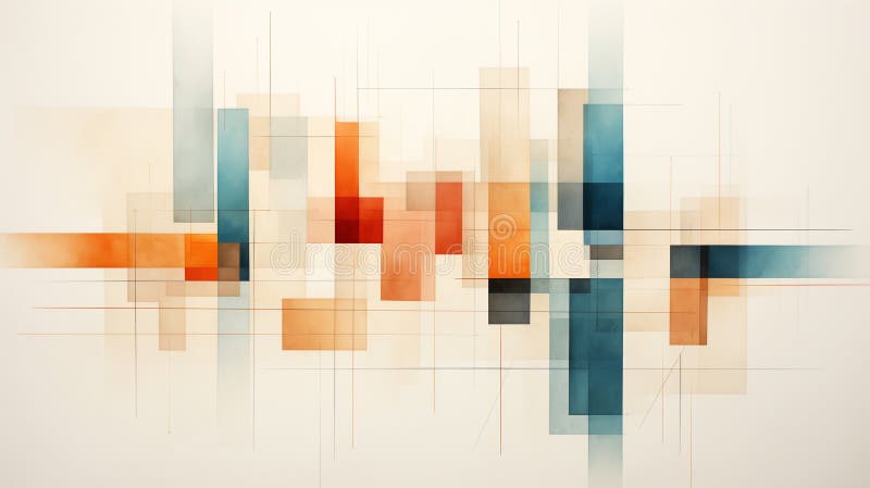 Overlapping Squares and Rectangles Form a Minimalist Geometric Pattern ...