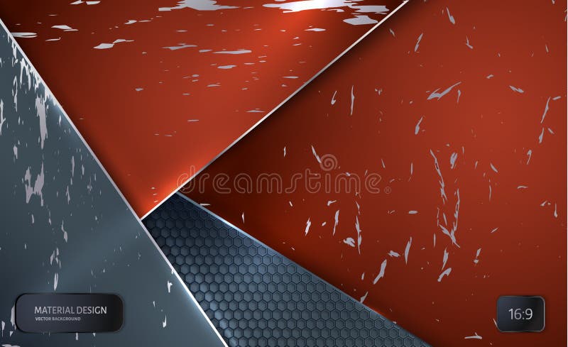 Overlapping Steel Plate with Carbon Grid Stock Vector - Illustration of ...