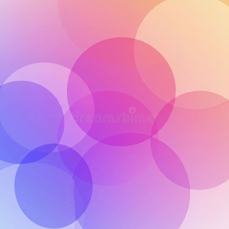 Overlapping Translucent Circles Create a Harmonious Blend of Pastel ...