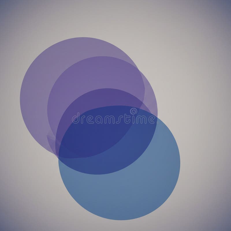 Overlapping Translucent Circles in Shades of Blue and Purple Create a ...