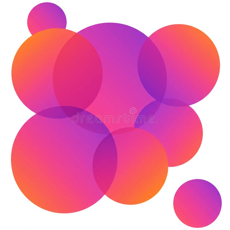 Overlapping Translucent Circles in Various Sizes and Vibrant Shades of ...