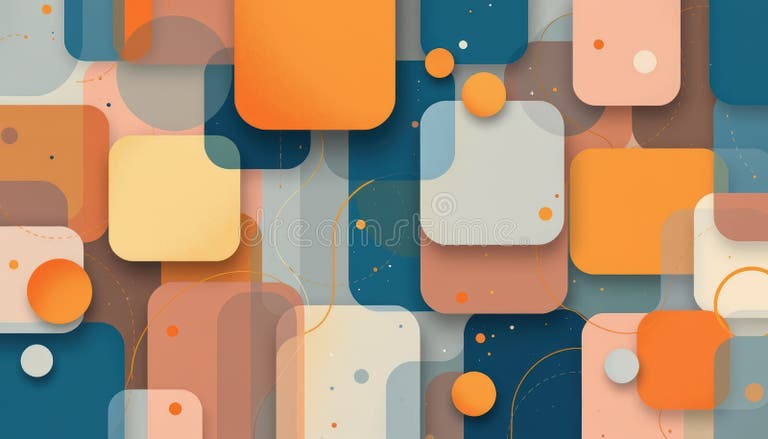 Overlapping Translucent Rectangles and Circles in Various Skin Tones ...