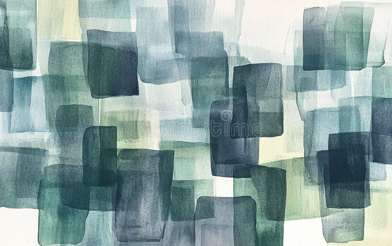 Overlapping Translucent Shapes in Cool Tones Stock Illustration ...