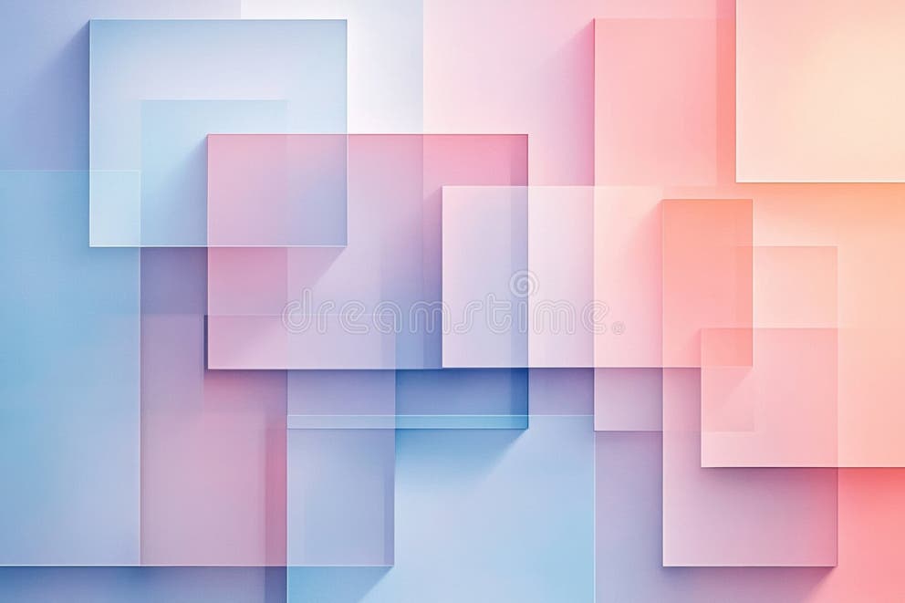 Overlapping Translucent Squares Create a Clean Geometric Design ...