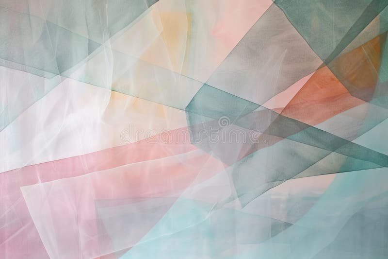 Overlapping Transparent Layers in Pastel Colors, Creating Depth and ...