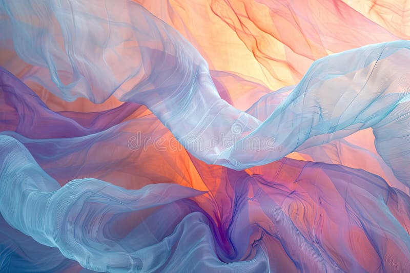 Overlapping Transparent Layers in Pastel Colors, Creating Depth and ...