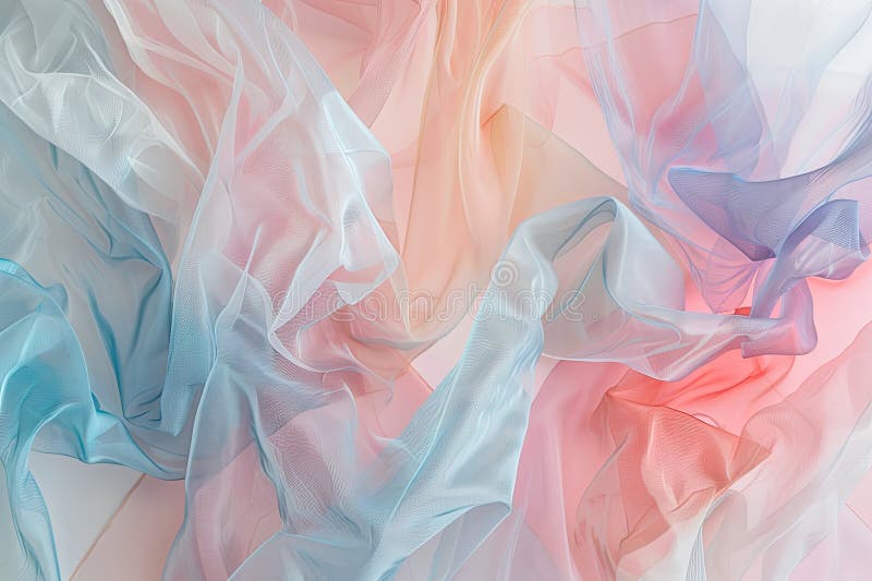 Overlapping Transparent Layers in Pastel Colors, Creating Depth and ...