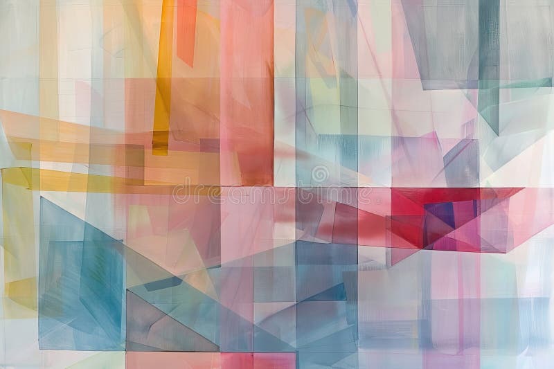 Overlapping Transparent Layers in Pastel Colors, Creating Depth and ...
