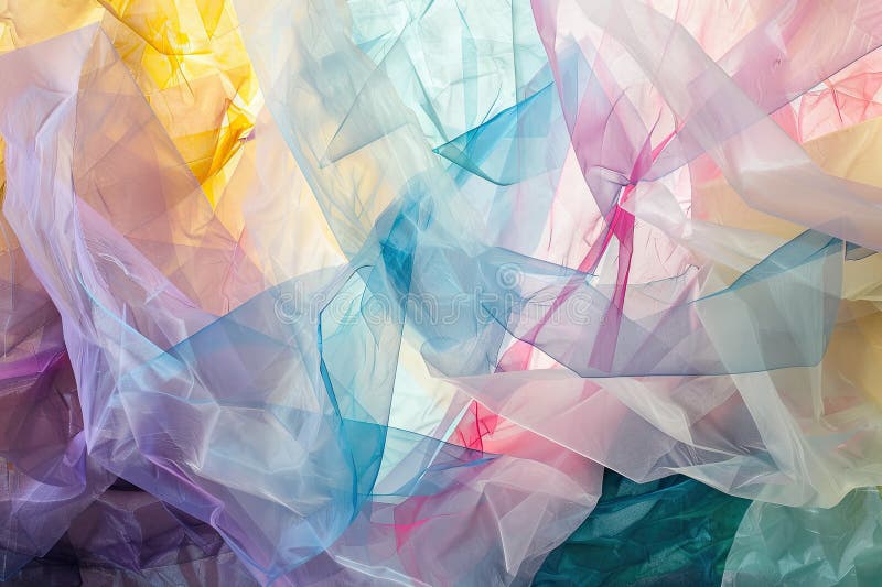 Overlapping Transparent Layers in Pastel Colors, Creating Depth and ...