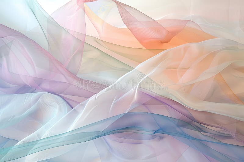 Overlapping Transparent Layers in Pastel Colors, Creating Depth and ...