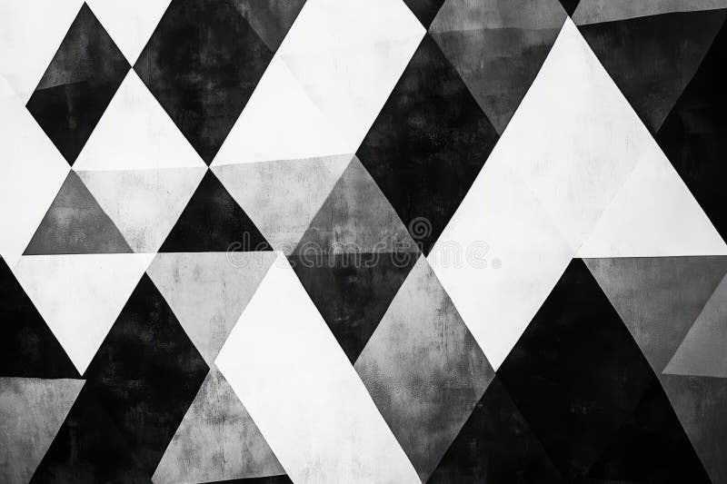 Overlapping Triangle Patterns Shades Black White Gray Forming Modern ...