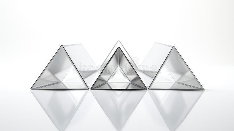 Overlapping Triangle White Background Stock Illustration - Illustration ...