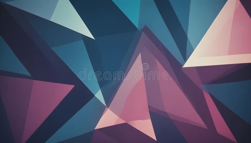 Overlapping Triangles in Cool-toned Hues Create a Modern and Abstract ...