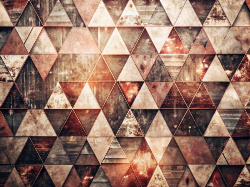 Abstract Grunge Background with Overlapping Triangles, Creating a ...