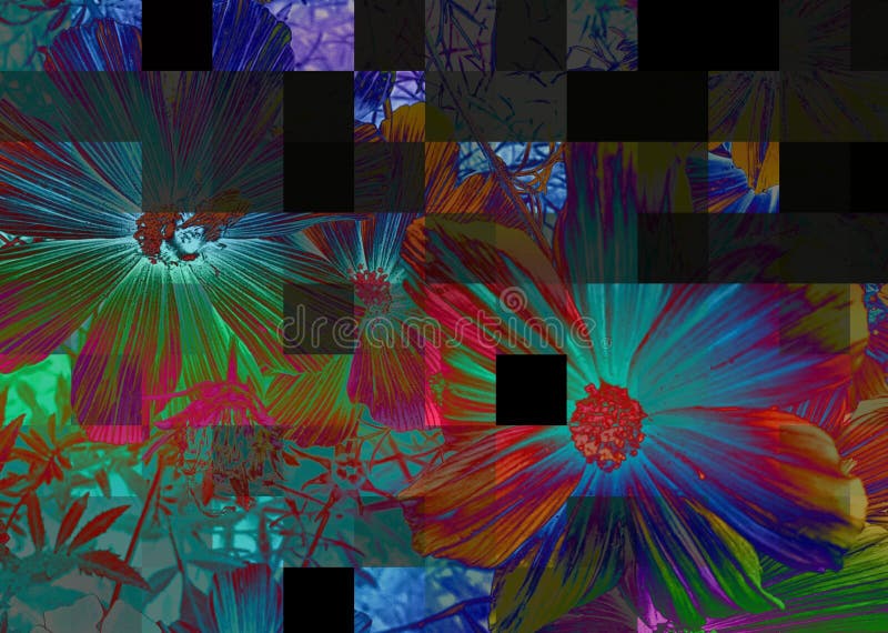 Overlapping Unique Colourful Colour Edited Image with Back Overlaying ...