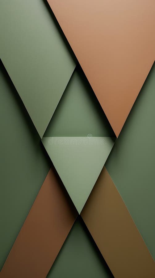Overlapping Vertical Triangles in Muted Tones Create an Abstract ...