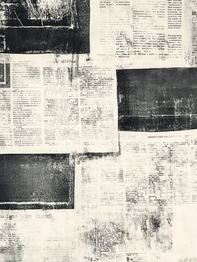 Vintage Newspaper Clippings Create a Layered Collage Showcasing ...