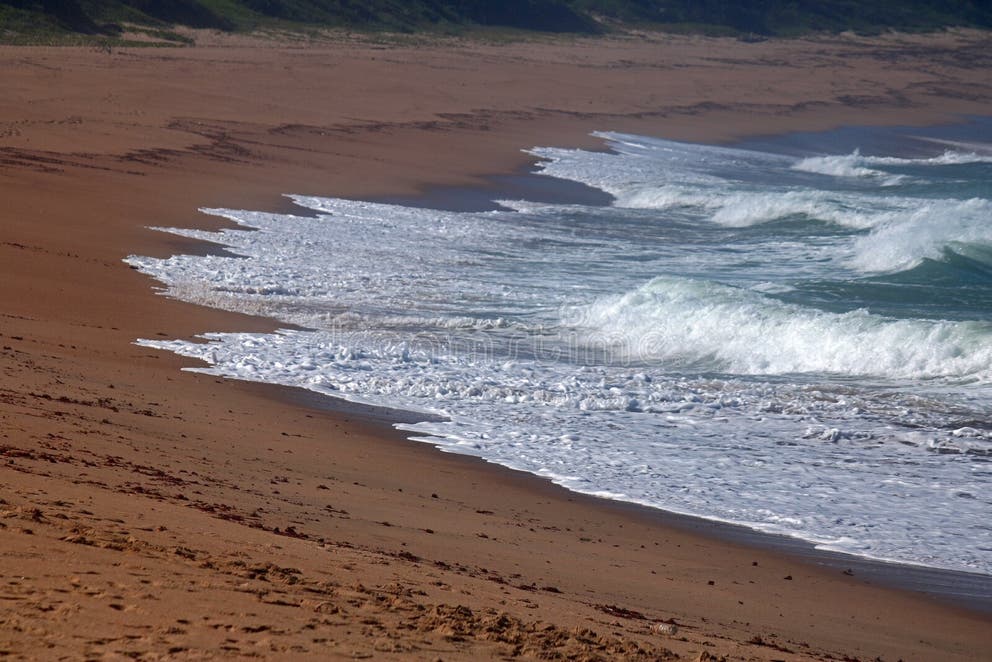 Overlapping Waves Pushing Over the Beach Stock Photo - Image of ...