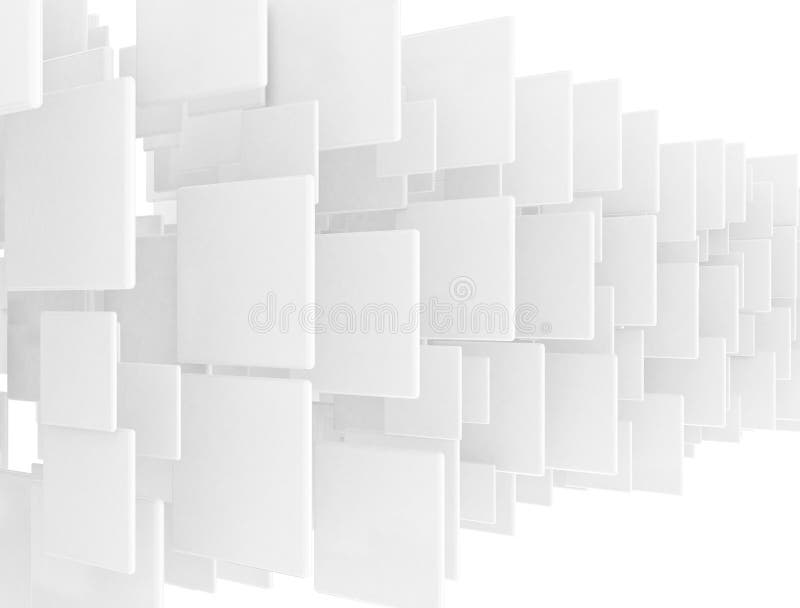 White 3d Overlapping Squares Stock Illustration - Illustration of ...