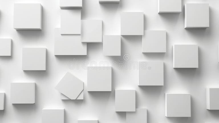 Overlapping White Geometric Forms Shift and Intersect, Creating a ...