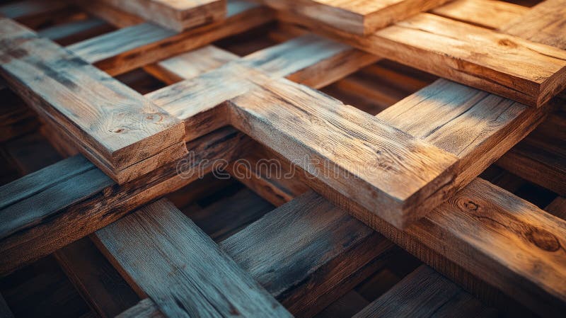 Overlapping Wooden Planks Geometric Pattern Stock Photos - Free ...