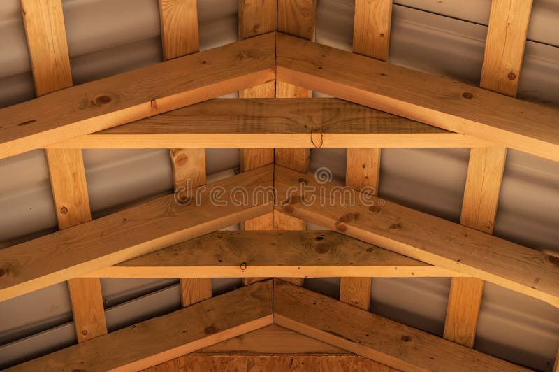 Roof Joist Wood Construction Stock Photo - Image of industry, modern ...