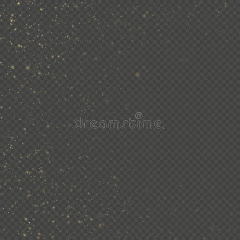 Overlay Effect Glitter Gold Light Shine Effect on Transparent ...