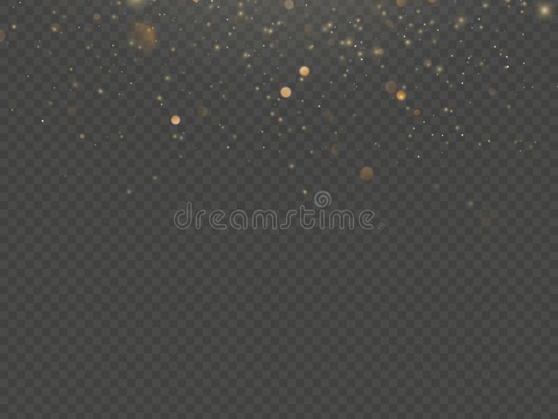 Overlay Effect Glitter Gold Light Shine Effect on Transparent ...