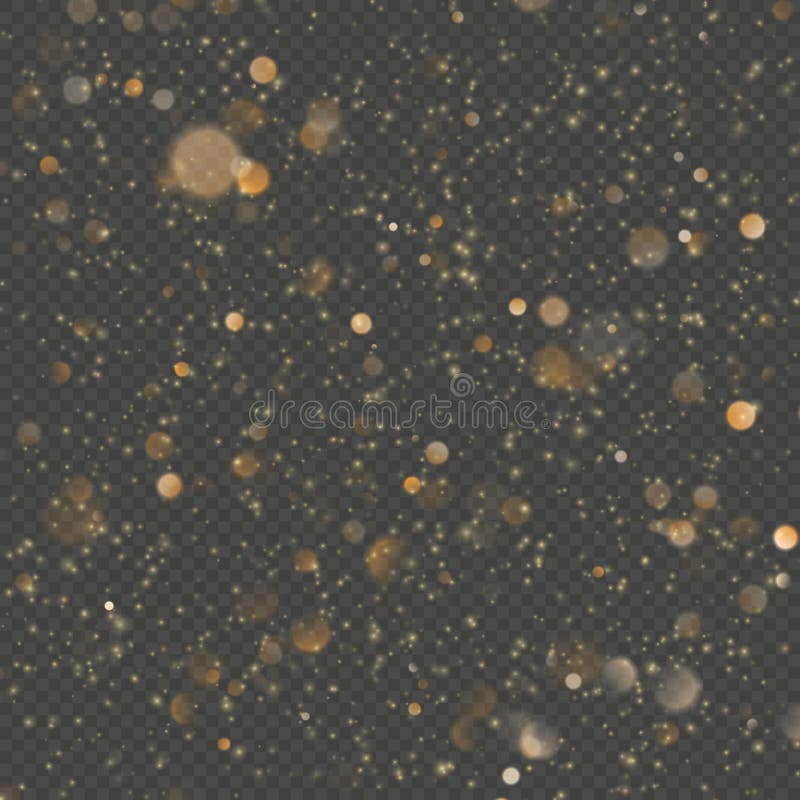 Overlay Effect Glitter Gold Light Shine Effect on Transparent ...