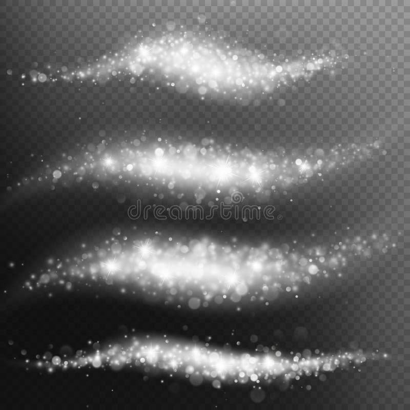 Overlay Effect Magic Glowing Trace Sparkle Wave of Glitter Star Dust ...