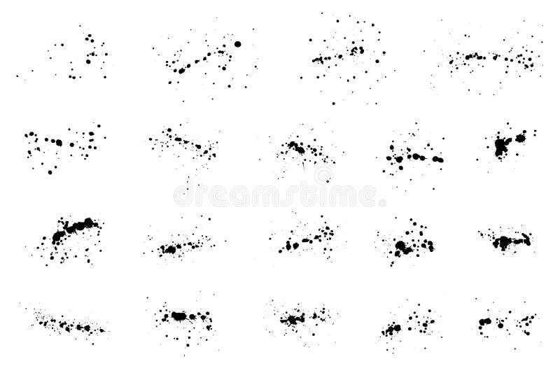 Overlay, Elements of Paint Ink Splatter, Set. Vector Illustration Stock ...