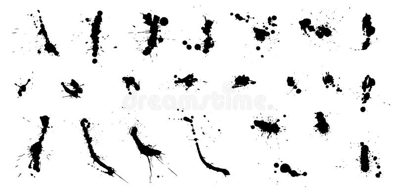 Overlay, Elements of Paint Ink Splatter. Vector Illustration Stock ...