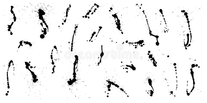 Overlay, Elements of Paint Ink Splatter, Set. Vector Illustration Stock ...